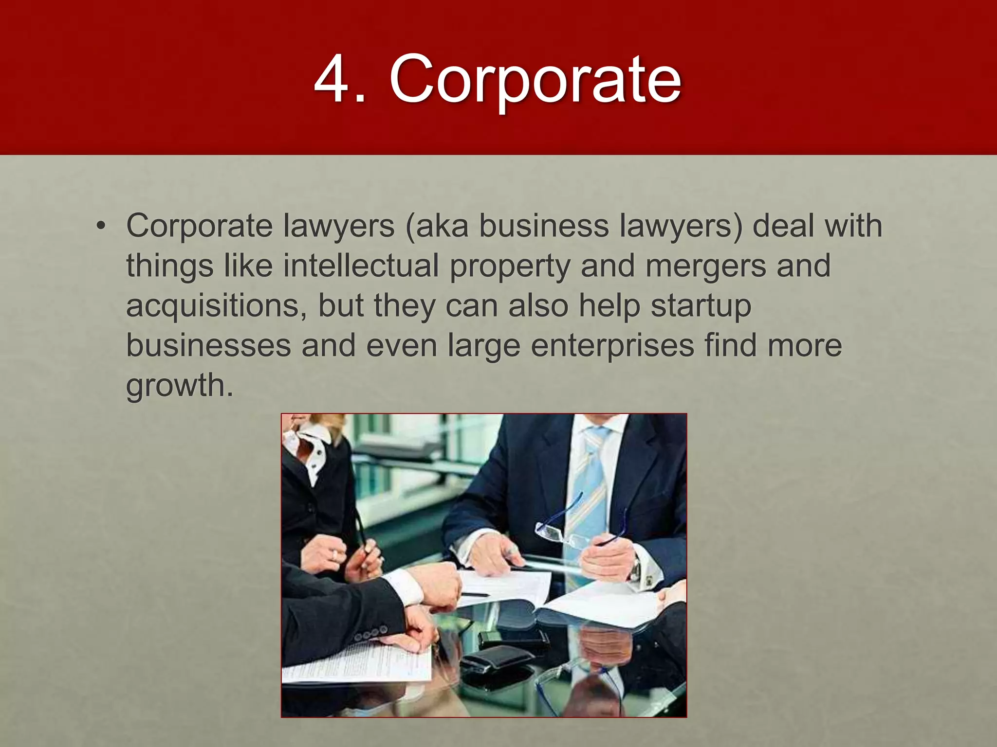 8 Types of Lawyers | PPTX