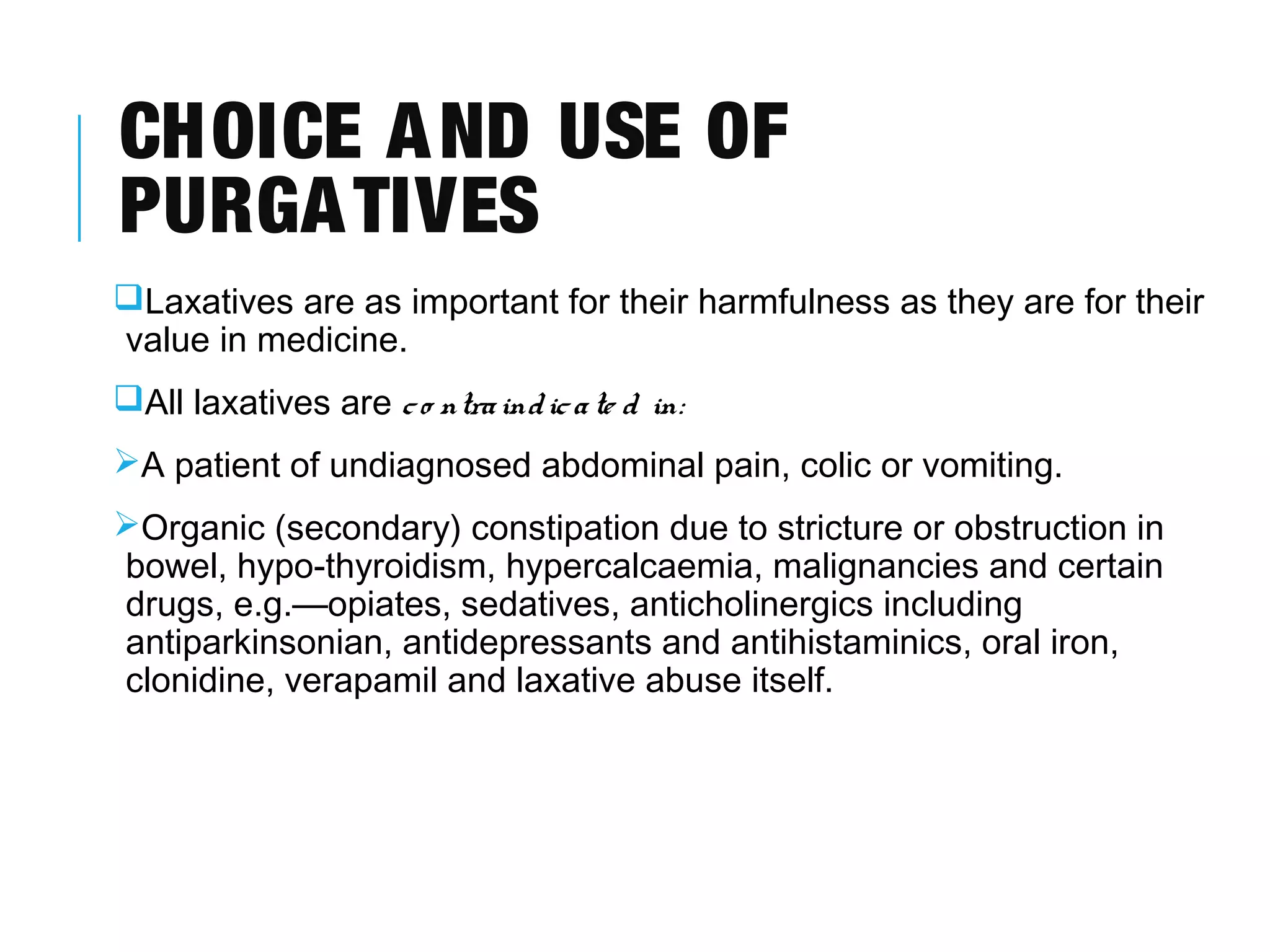 Laxatives and Purgatives | PPT