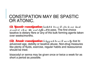 Laxatives and Purgatives | PPT