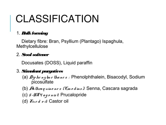 Laxatives and Purgatives | PPT | Digestive Disorders | Diseases and ...