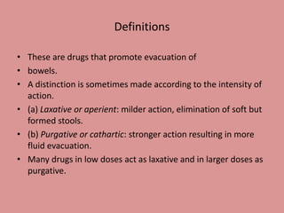 Laxatives purgatives | PPTX