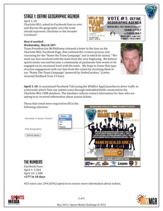 Case Study - @CharlotteMLL Name the Team Campaign | PDF