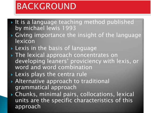 Laxical approach | PPT