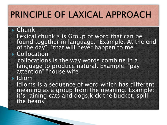 Laxical approach | PPT