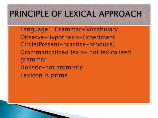 Laxical approach | PPT