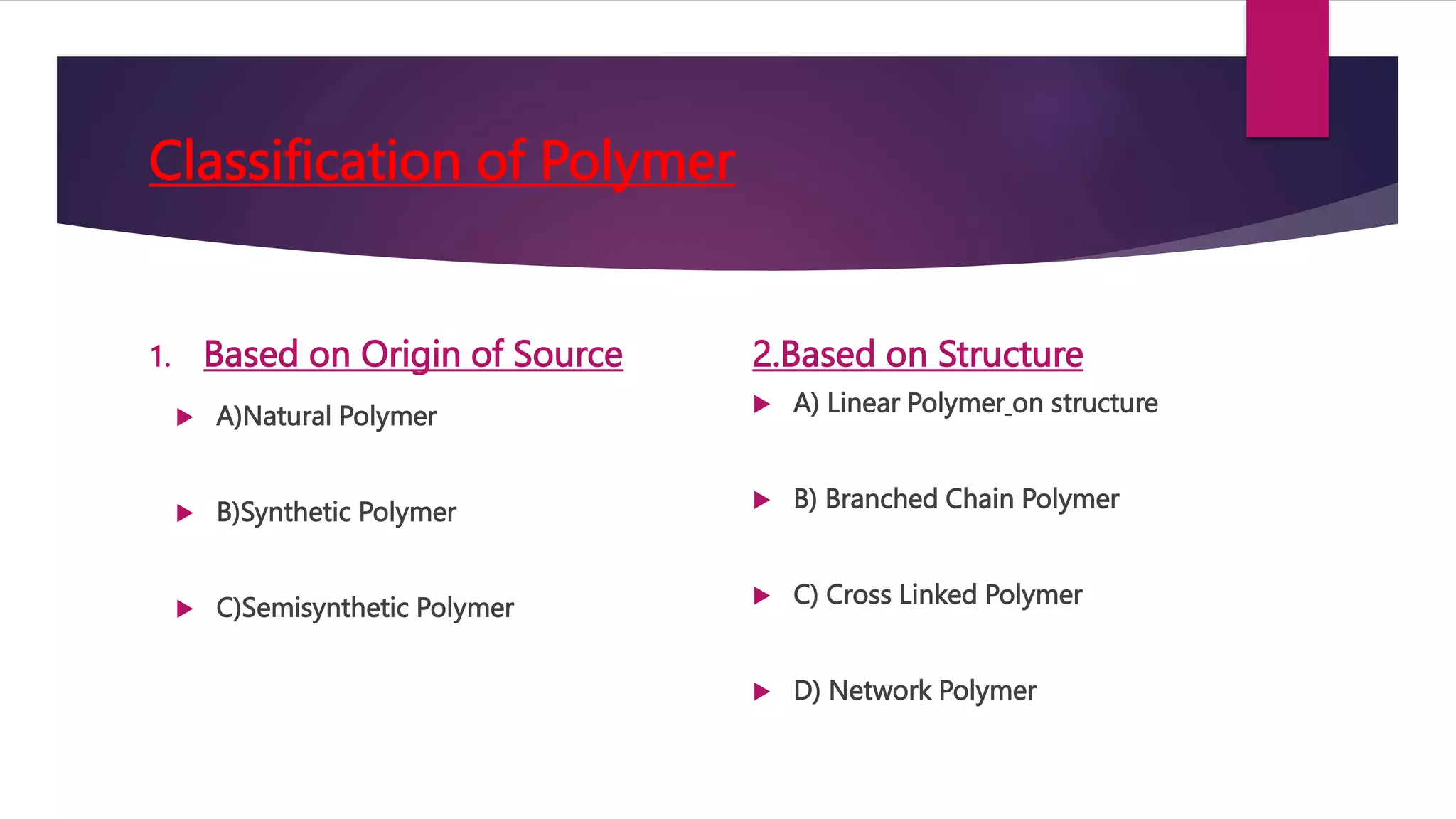 Polymer science / pharma | PPTX