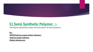 Polymer science / pharma | PPTX