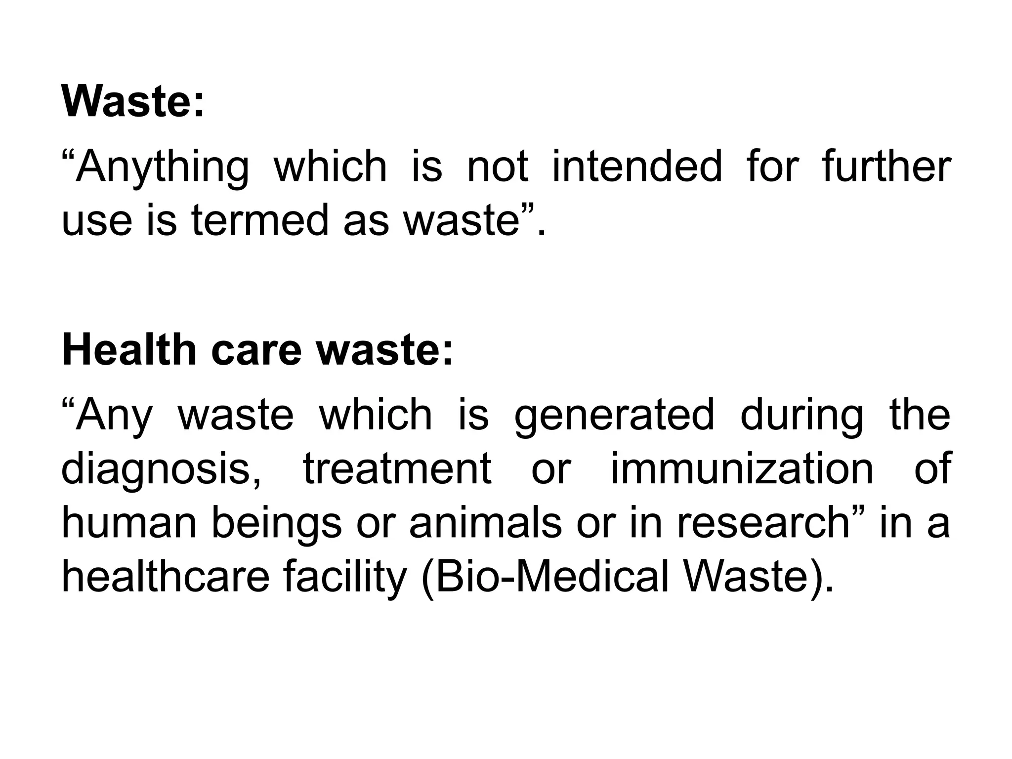 waste management in health care setting and its type | PPTX | Indoor ...
