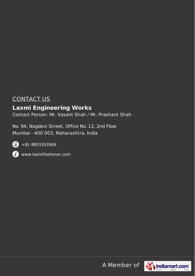 Air Vent Fasteners by Laxmi engineering-works | PDF
