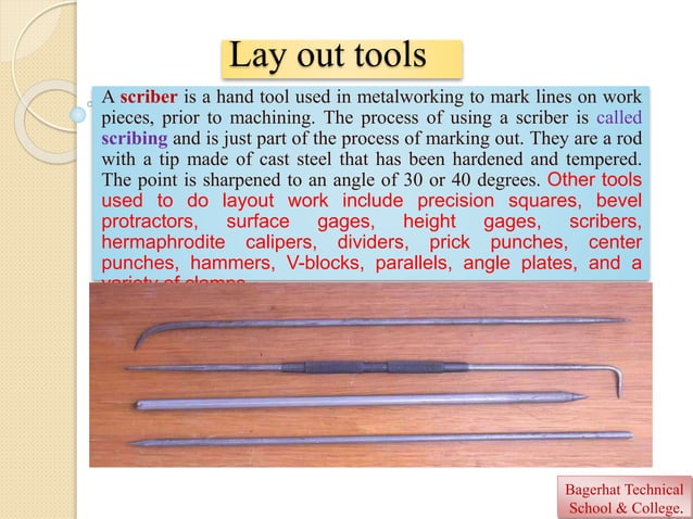Lay out tools | PPTX | Woodworking | Arts and Crafts