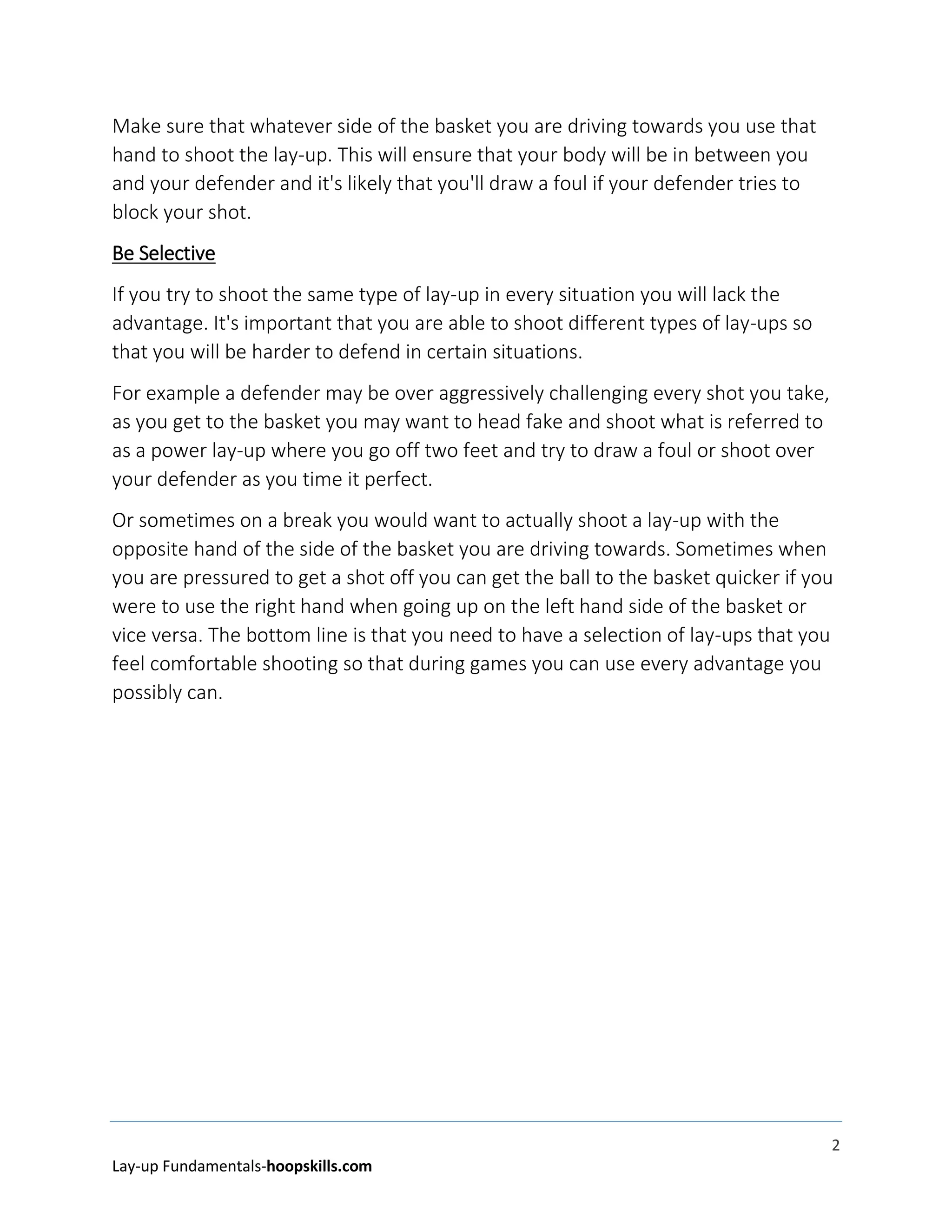 Basketball lay up fundamentals | PDF