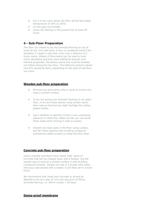Lay a laminate floor | PDF