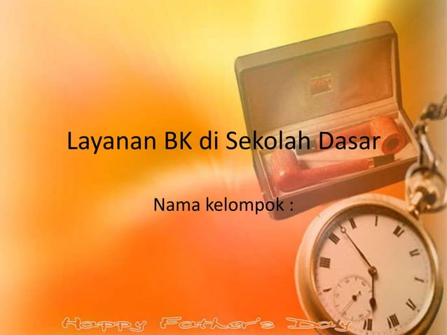 Layanan bk di sekolah dasar | PPTX