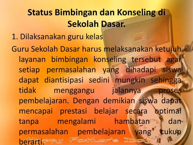 Layanan bk di sekolah dasar | PPTX