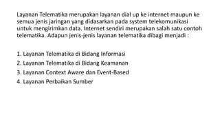 Layanan telematika | PPTX