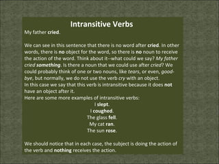 Lay and lie tran intran | PPT