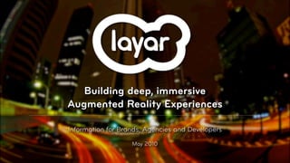 Layar Augmented Reality Platform - information for brands and ...