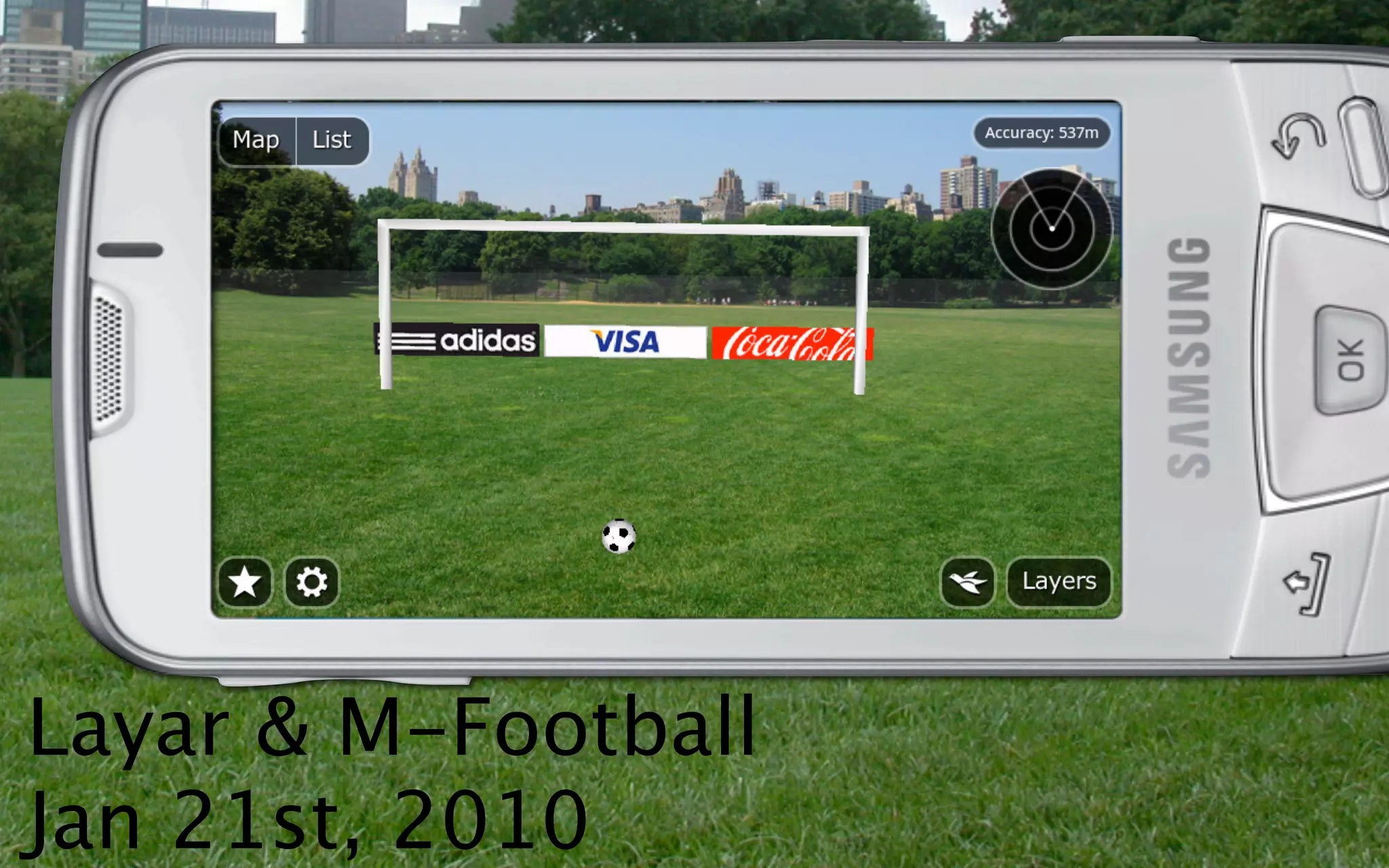 Layar Augmented Reality Browser at M-Football conference 2010 | PPT