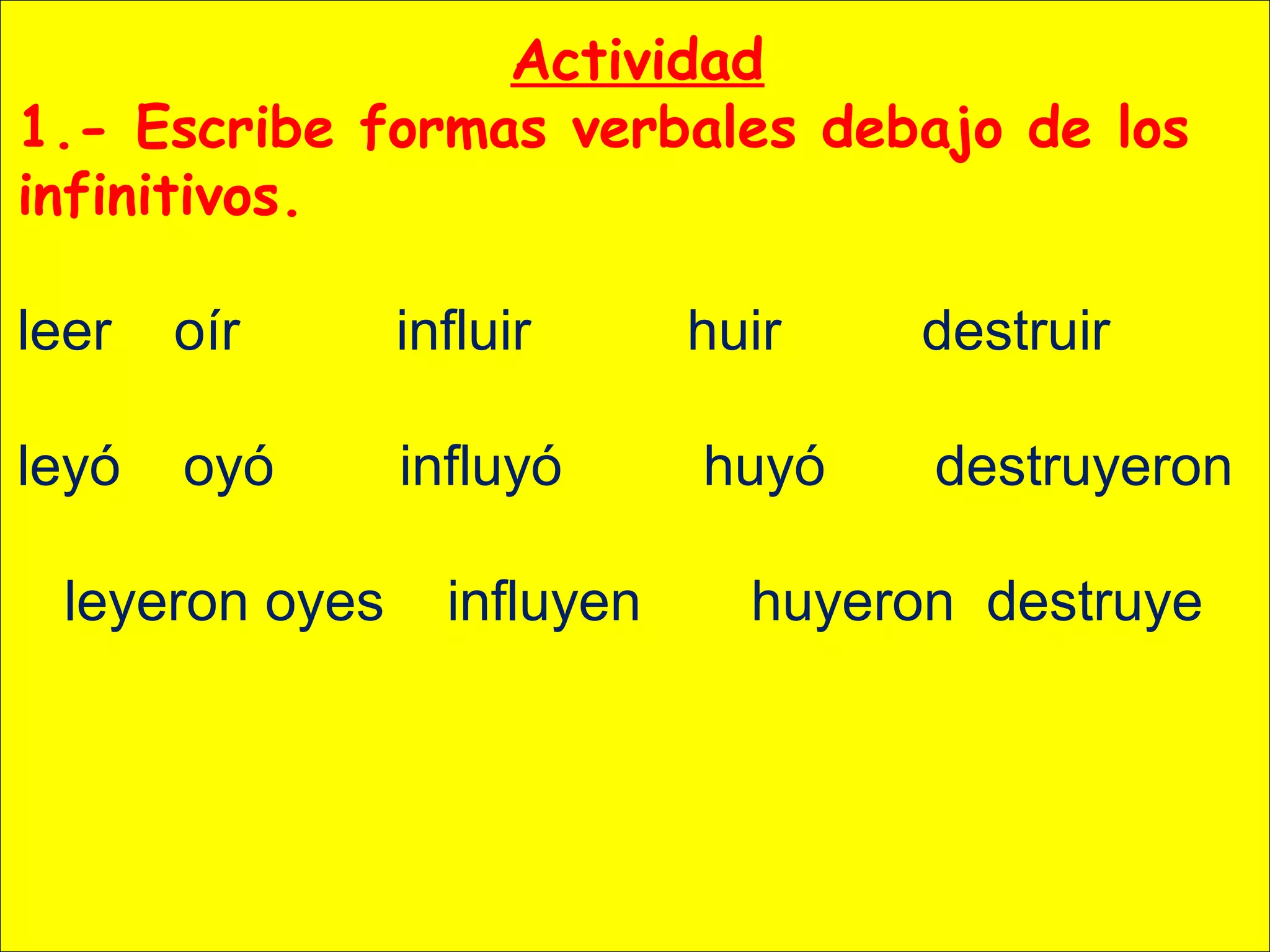 La y en los verbos | PPT