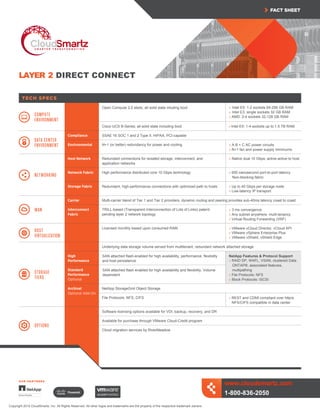 CloudSmartz Layer 2 Direct Connect [Factsheet] | Smarter Transformation | PDF