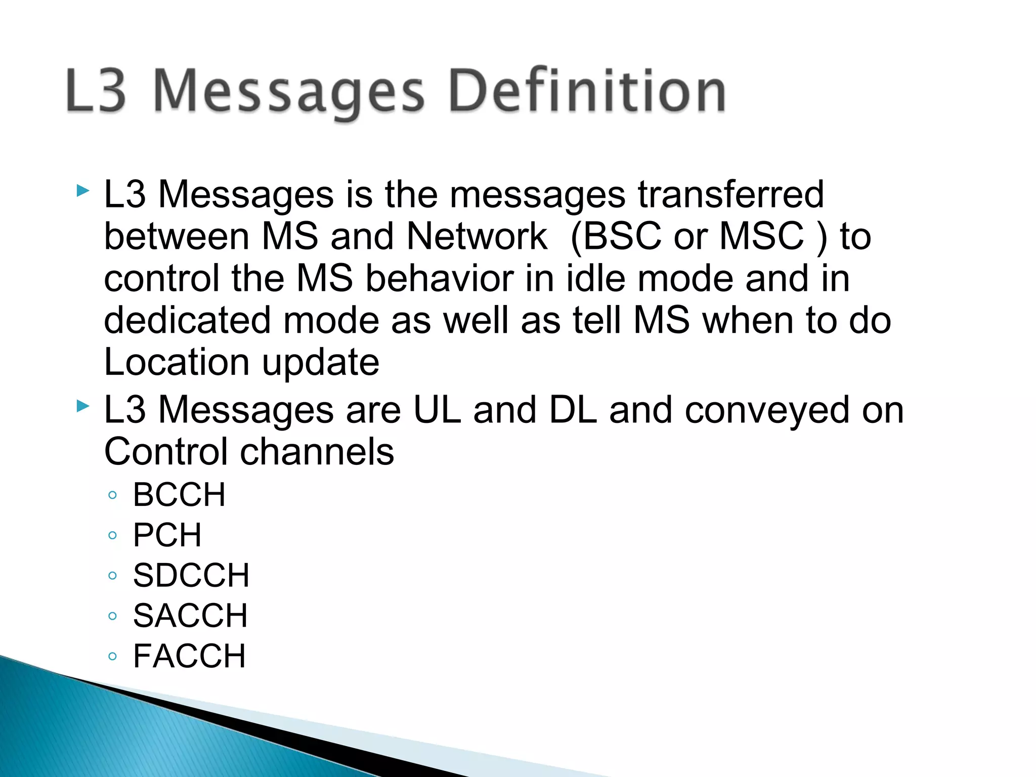 Layer 3 messages (2G) | PPT