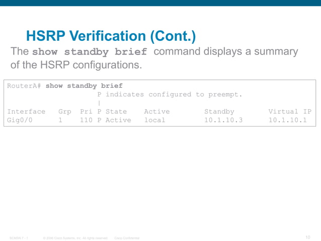 Layer 3 redundancy hsrp | PDF