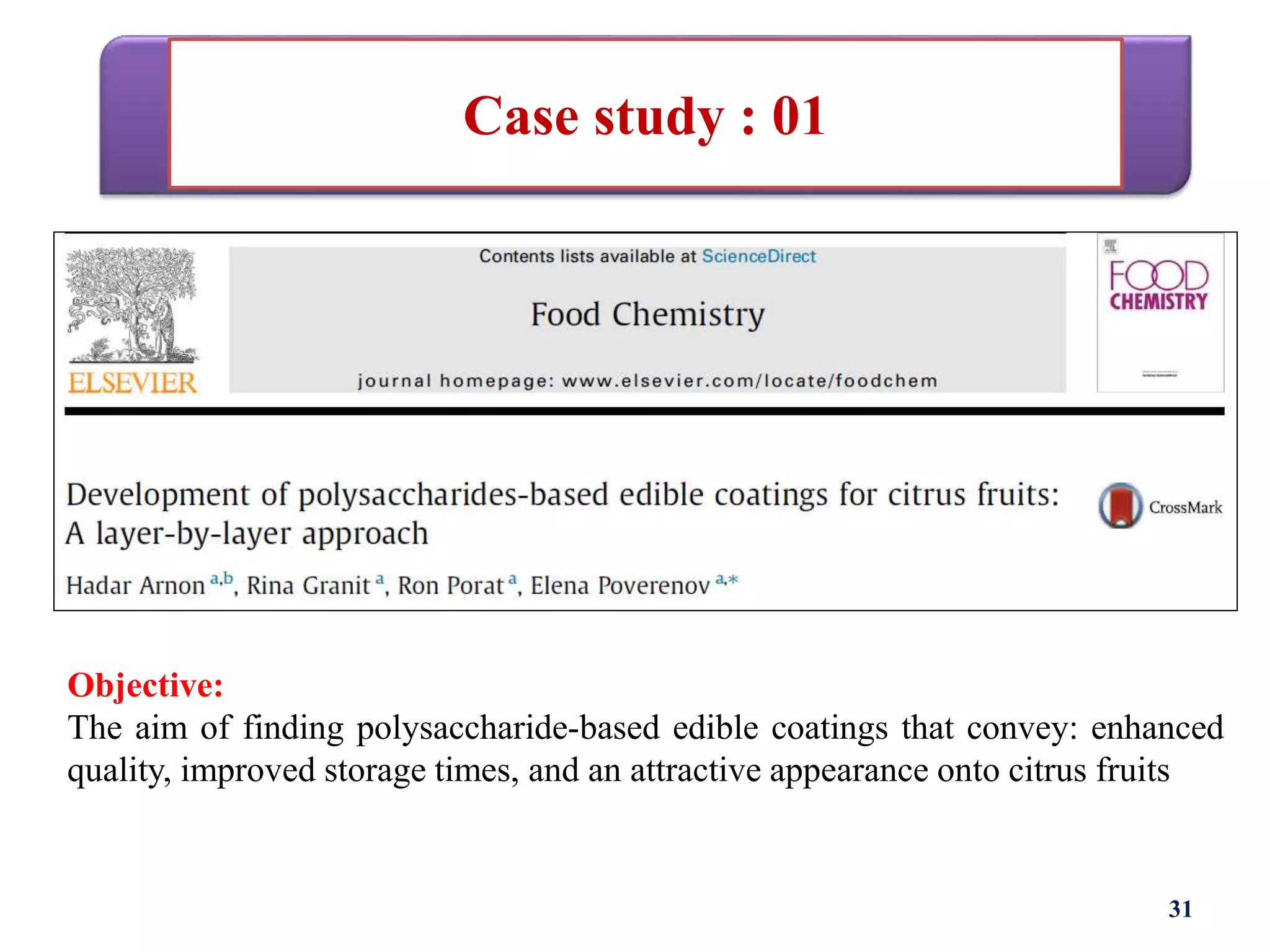 Layer by layer edible coating on fruits and vegetables | PPTX