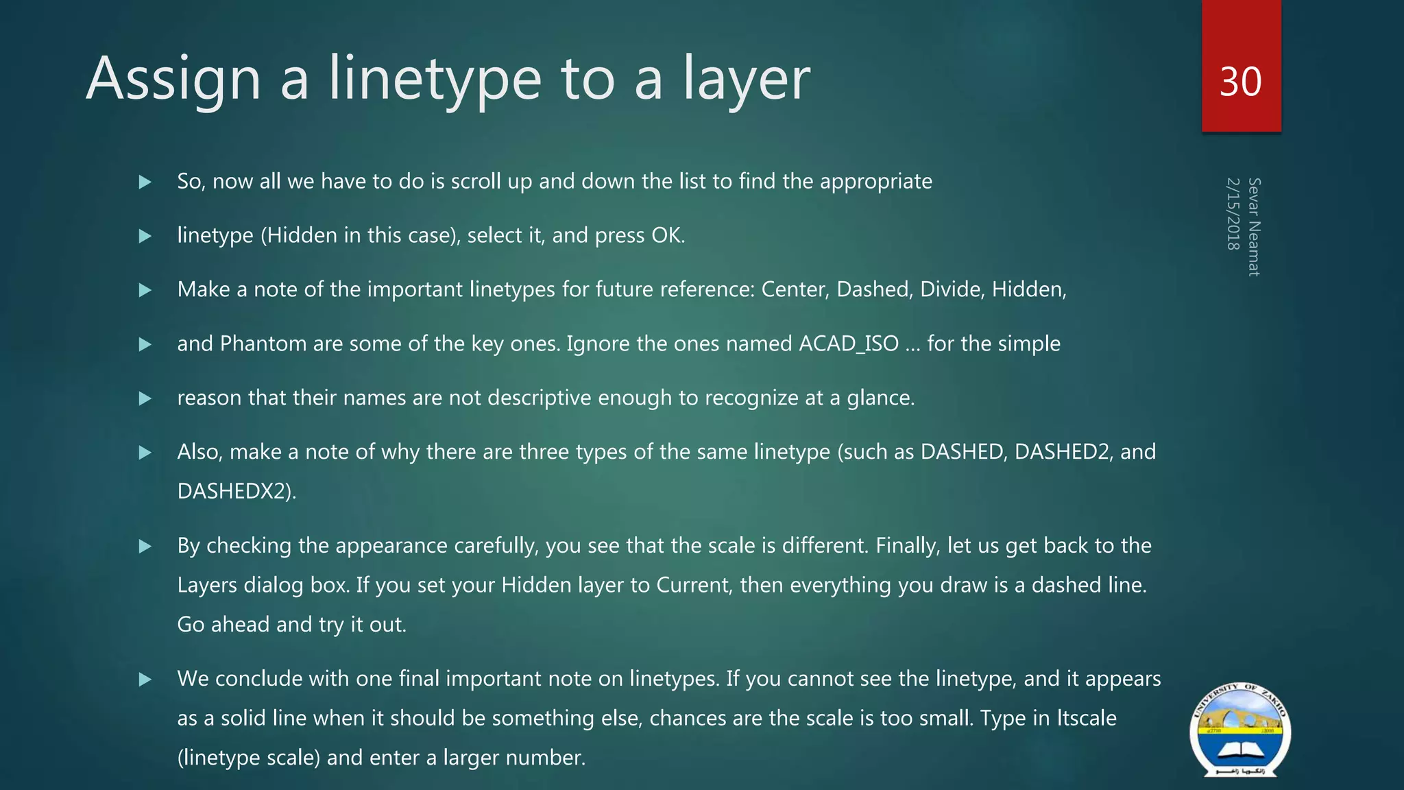 Layers, Colors, Linetypes and Properties | PPTX