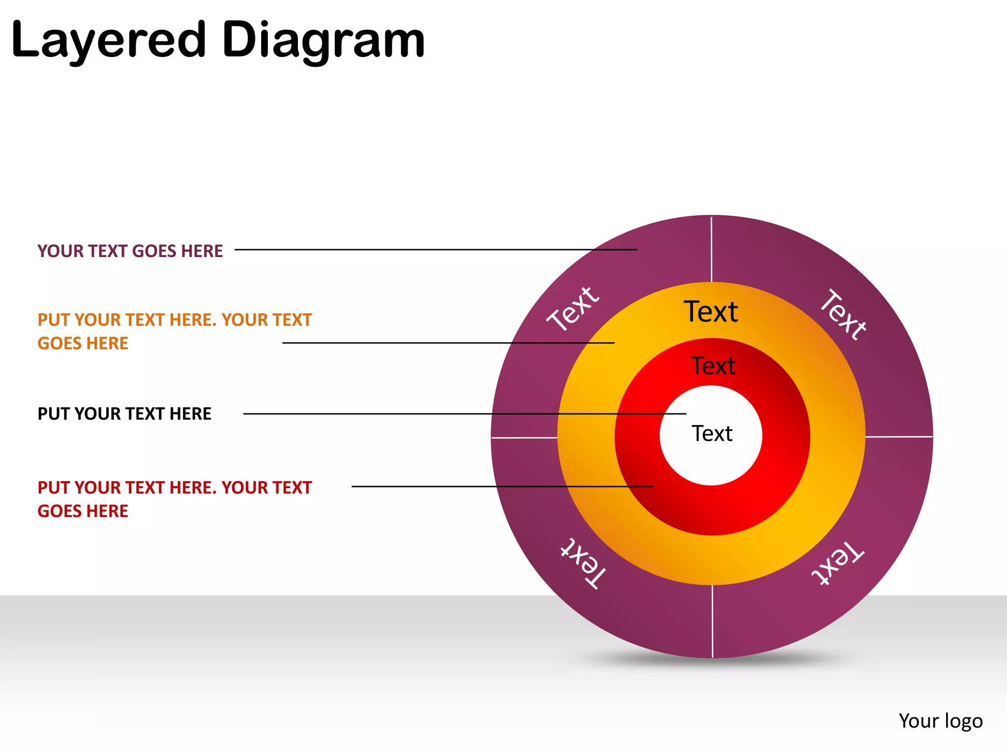 Layered core slices stages diagram powerpoint presentation templates | PPTX
