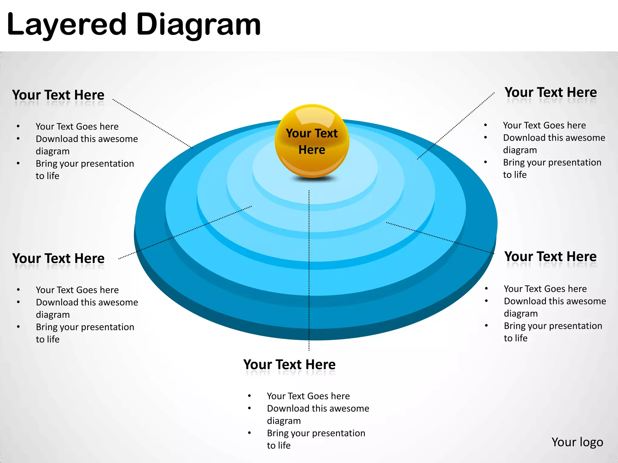 Layered core slices stages diagram powerpoint presentation templates | PPTX