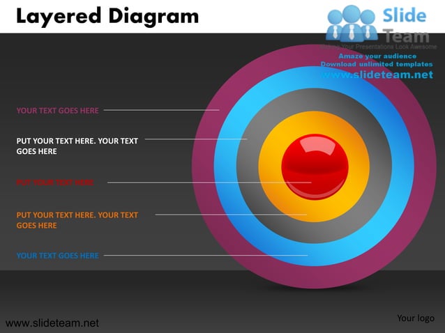Layered diagram powerpoint presentation templates. | PPT