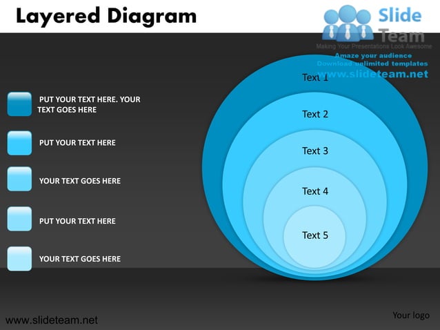 Layered diagram powerpoint presentation templates. | PPT
