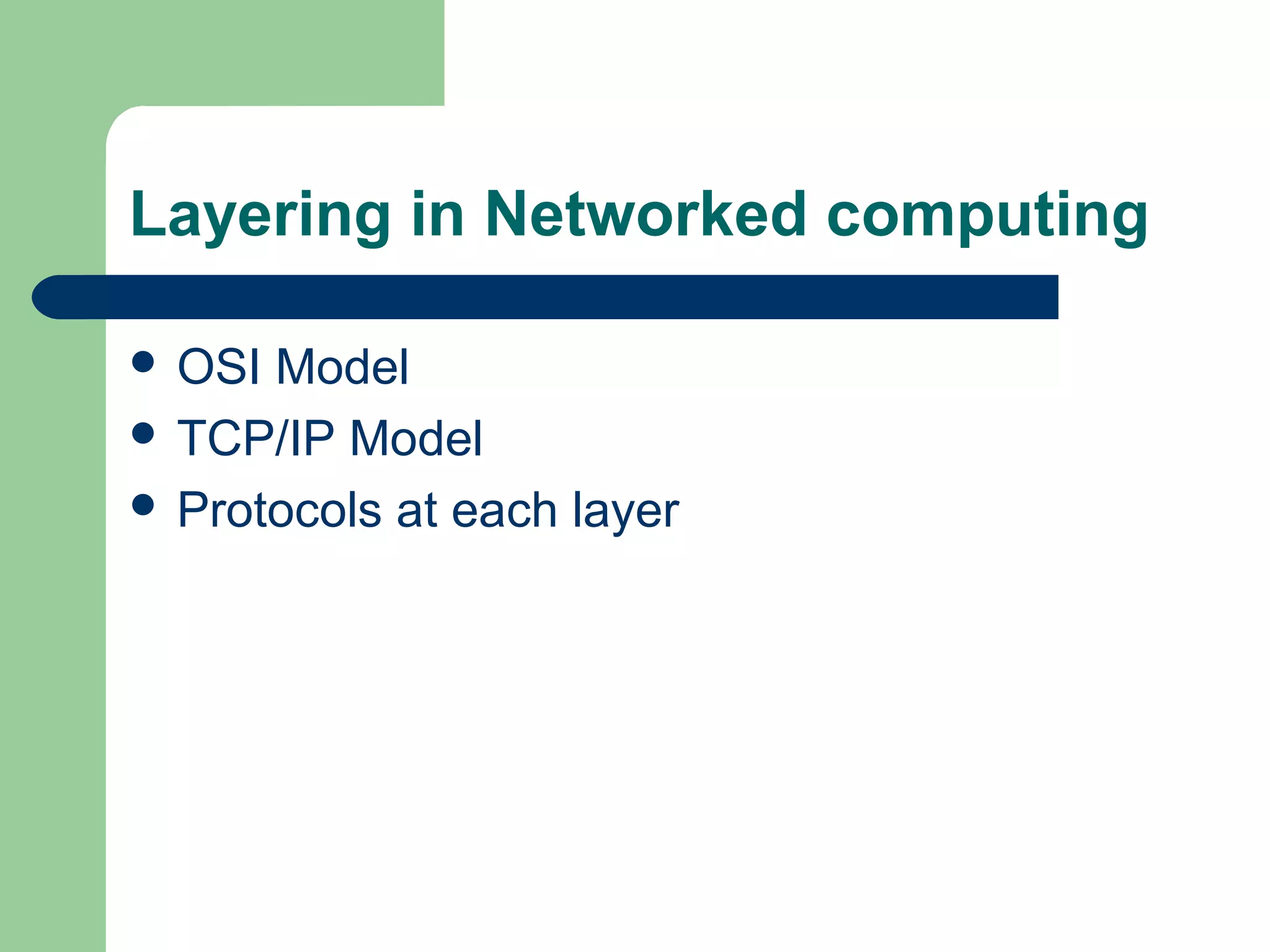 OSI Layering | PPT | Computer Networking | Computing
