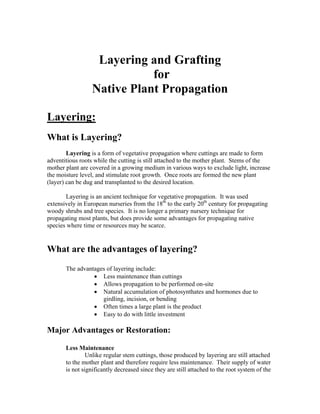 Layering and grafting | PDF