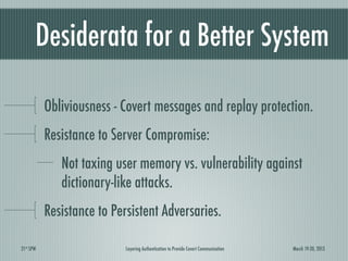 Back Channels Can be Useful! – Layering Authentication Channels to ...