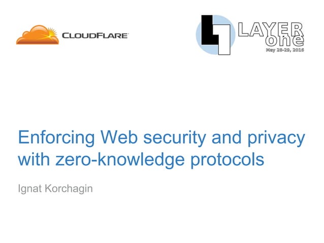 Enforcing Web security and privacy with zero-knowledge protocols | PPTX
