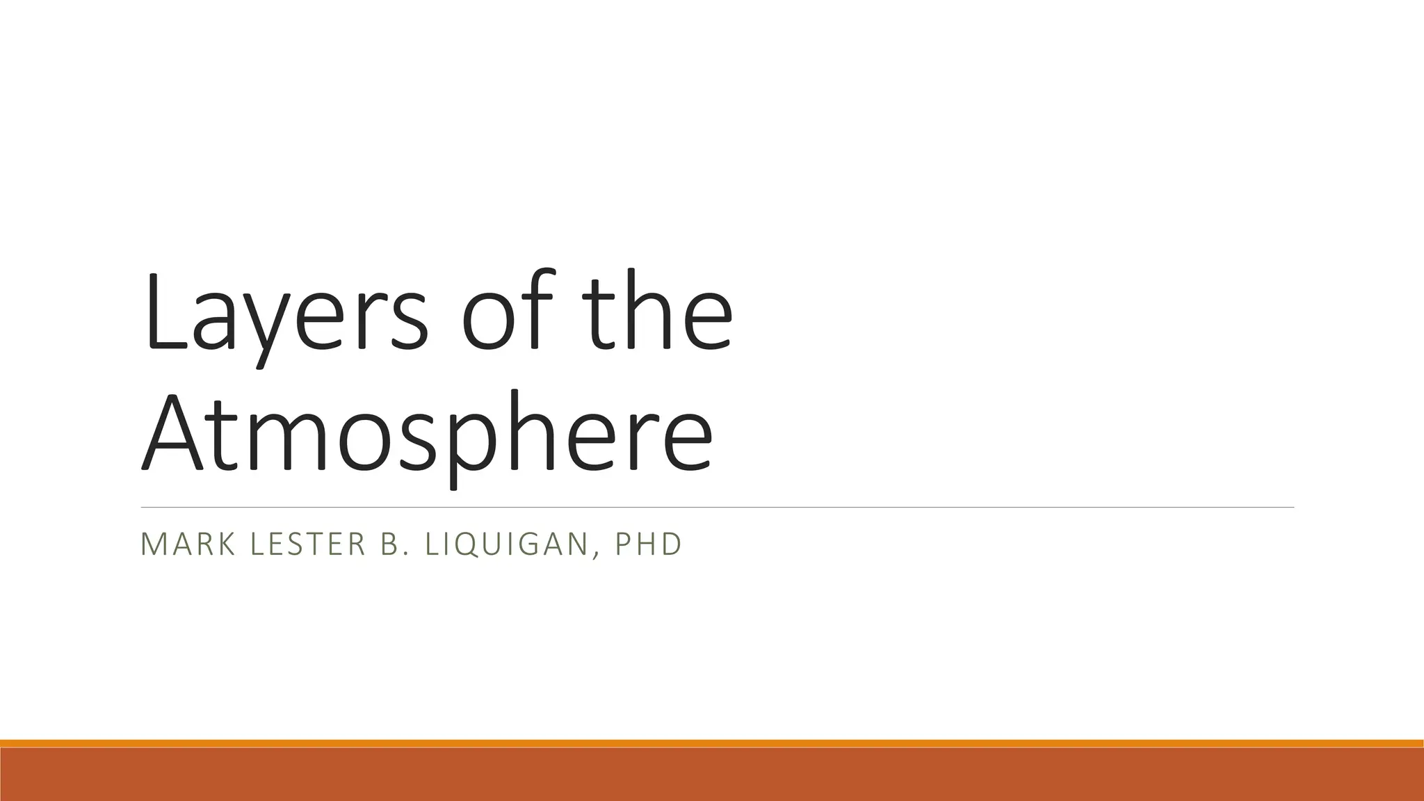 Layers-of-the-Atmosphere of the earth, gases and air | PPT