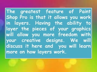 Layers and filters - Corel Paintshop Pro | PPTX