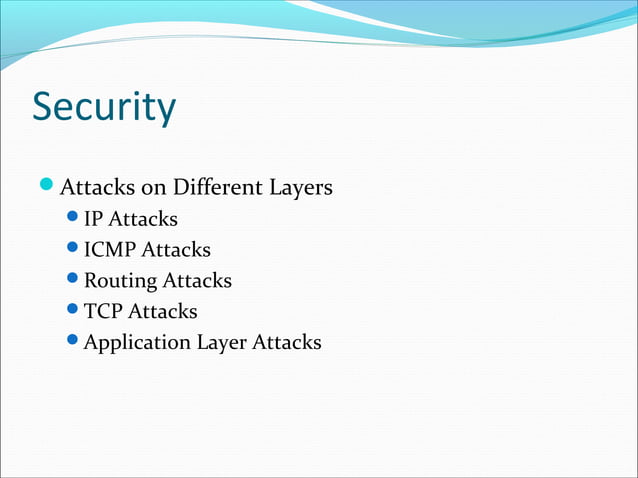 Layers Attacks Ppt Information And Network Security Computing