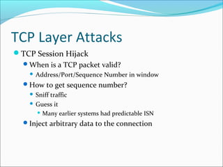 Layers Attacks | PPT | Information and Network Security | Computing
