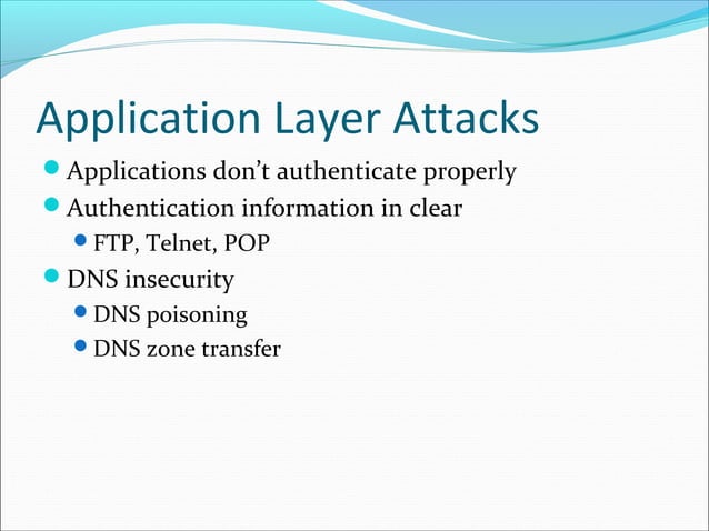 Layers Attacks | PPT | Information and Network Security | Computing