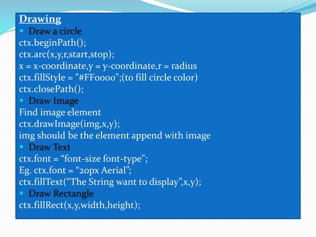 HTML CANVAS | PPTX | Web Design and HTML | Internet