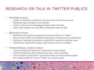 Layers of Communication: Forms of Talk on Twitter | PPT
