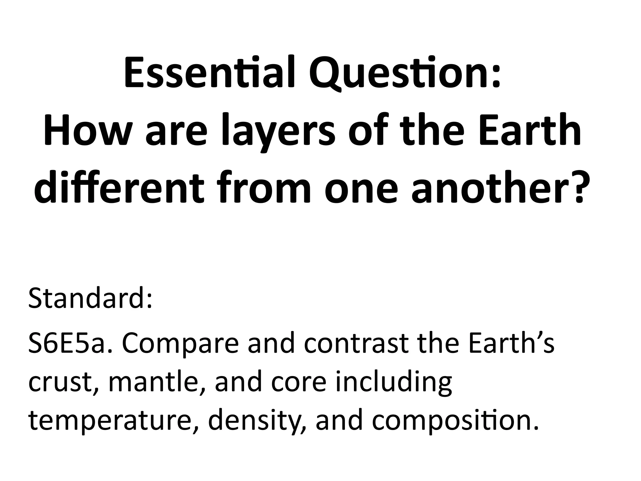 Layers of Earth (crust, Mantle and the Core) | PPTX