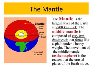 Layers of Earth (crust, Mantle and the Core) | PPTX