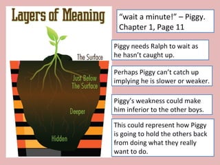 English Literature Reading Skills - Layers of Meaning - Lord of the ...