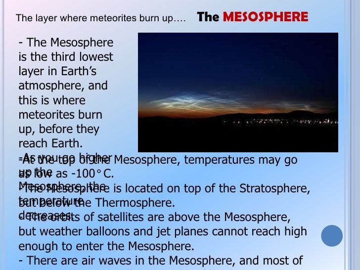 Mesosphere Facts
