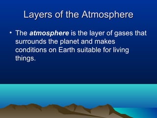 Layers of the atmosphere | PPT