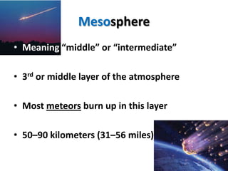 Layers of the atmosphere | PPTX