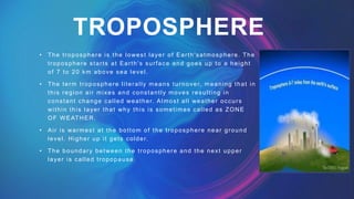 Layers of the atmosphere | PPTX